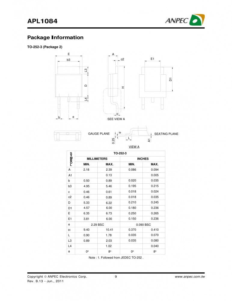 APL1084 datasheet page 9