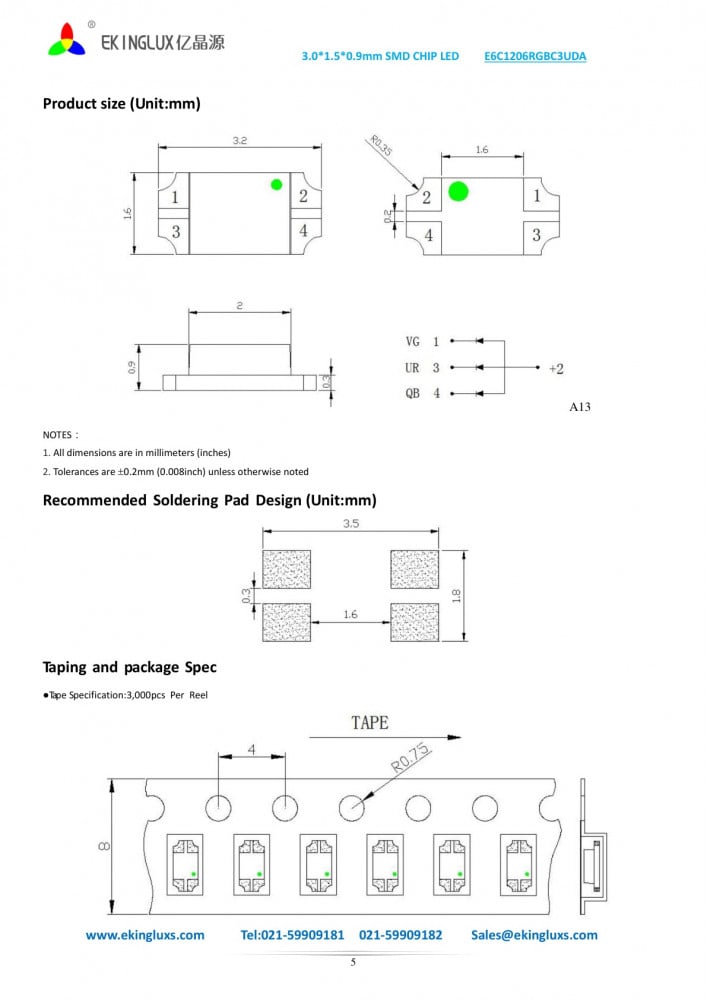 E6C1206RGBC3UDA datasheet page 5