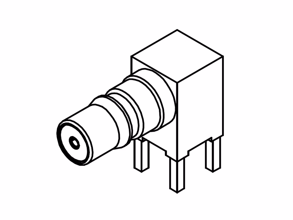 SMP Plug-to-SMP Jack Adapter Assembly, 9.75mm Length, Tape and Reel