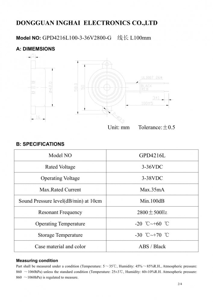 INGHAi specification document page 2