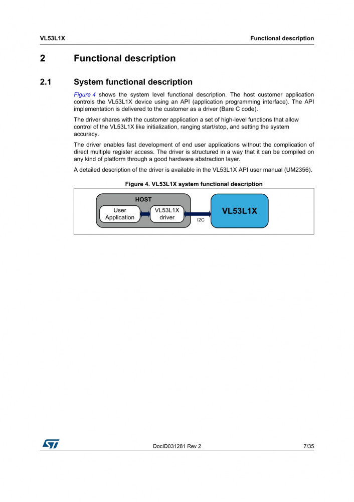 VL53L1CXV0FY/1 datasheet page 7