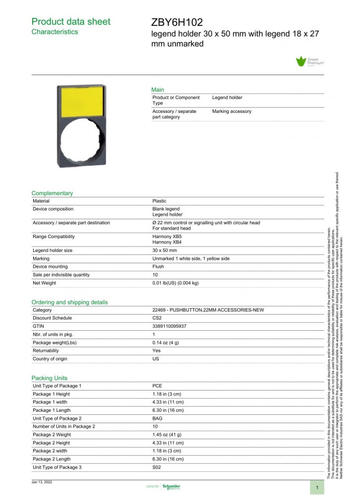 ZBY6H102 technical document page 1