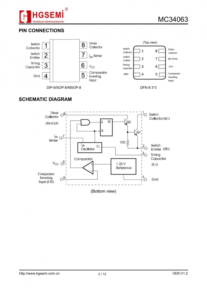 MC34063N datasheet page 2