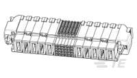 TE Connectivity 1650667-1 Backplane Connector Housing