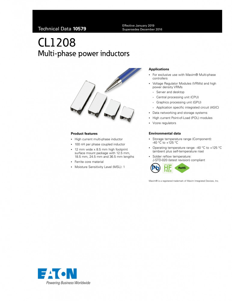 CL1208 datasheet page 1