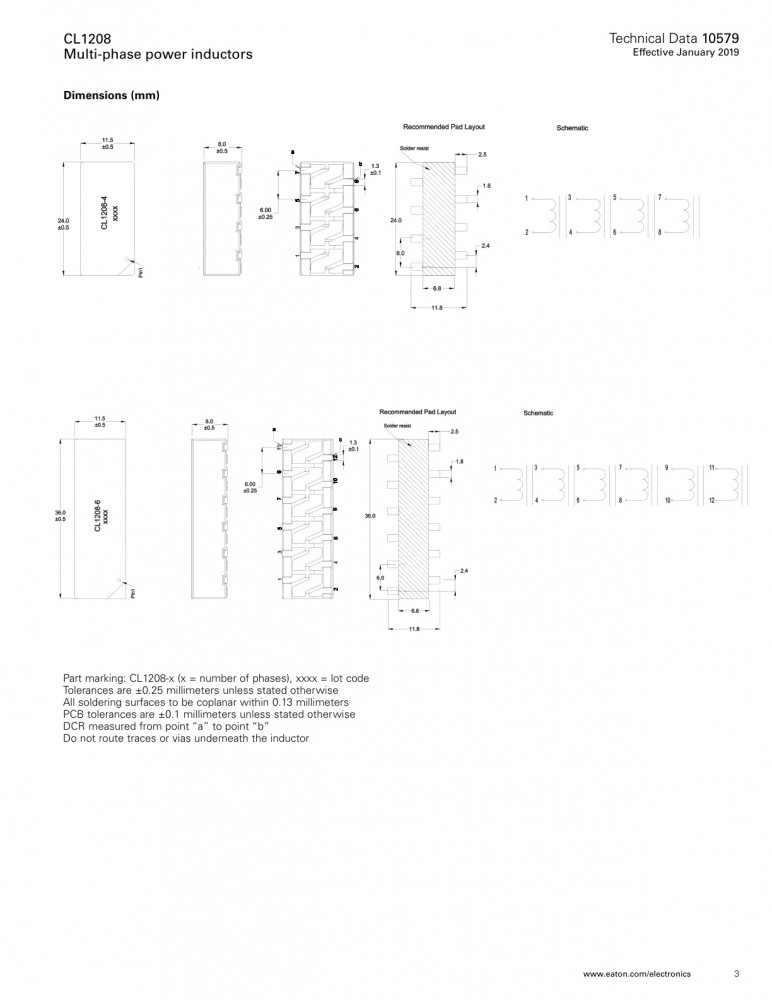 CL1208 datasheet page 3