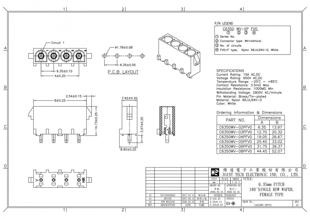 C6350WV-03PFV0 technical drawing preview