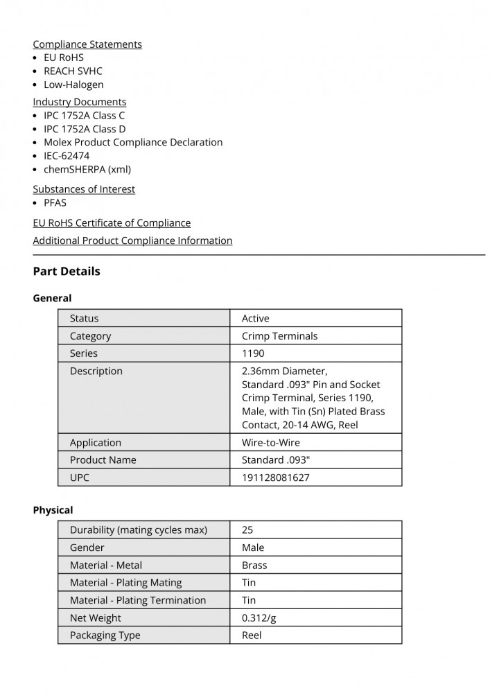 Molex technical document preview, page 2