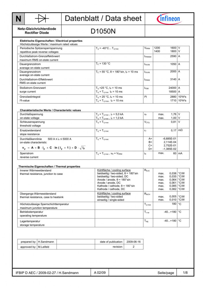 D1050N18T datasheet page 1