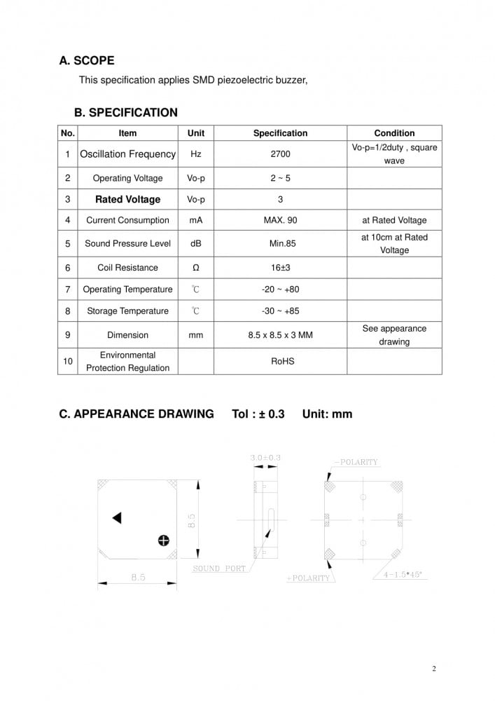 GSC8525RA-16R2700 approval document page 2