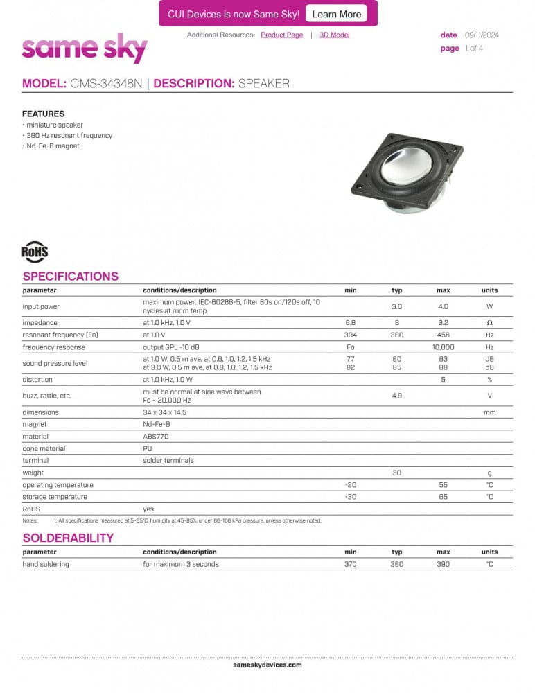 CMS-34348N technical document page 1