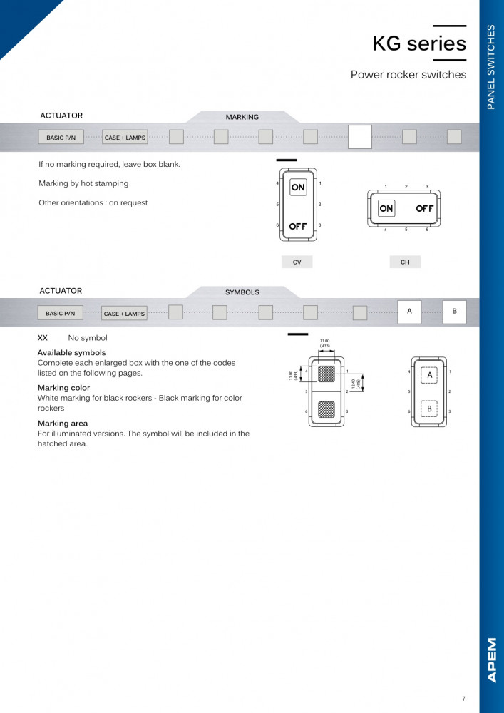 APEM KG series datasheet page 7