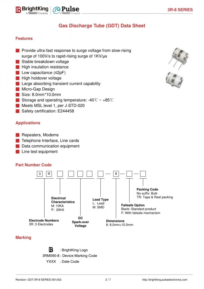 3RP350L-8/B datasheet page 1