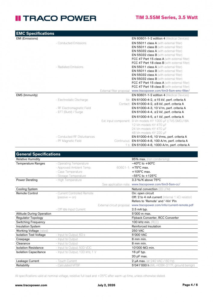 TIM 3.5SM technical document page 4
