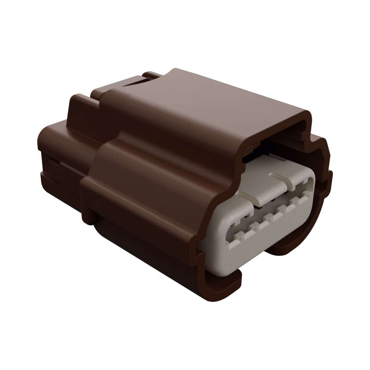 2.54mm MX64 Sealed Single Row Crimp Housing, MX64 Terminal, Brown, 6 Circuits, Key C, without CPA Lock for sale