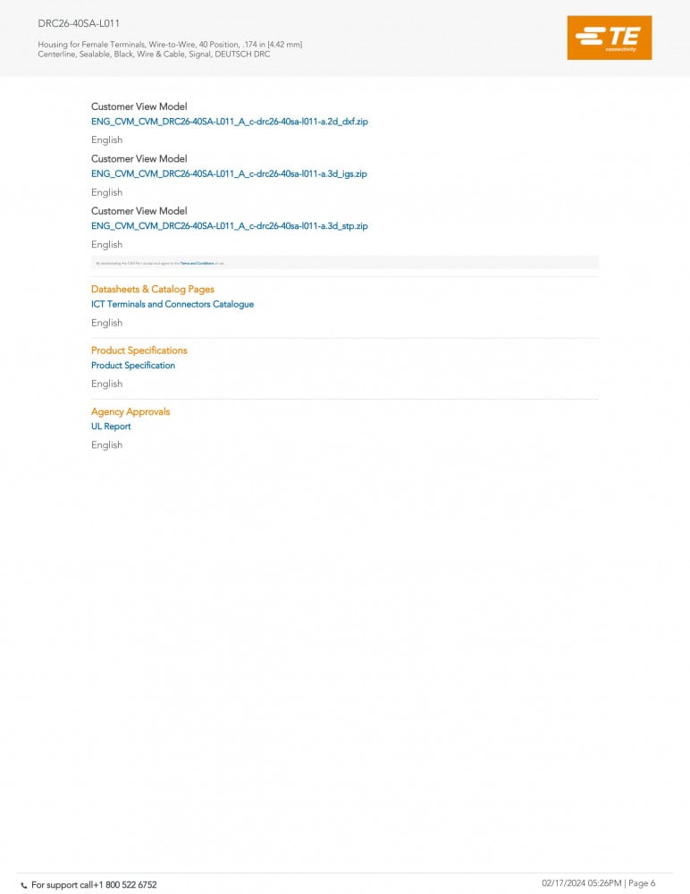DRC26-40SA-L011 technical document page 6