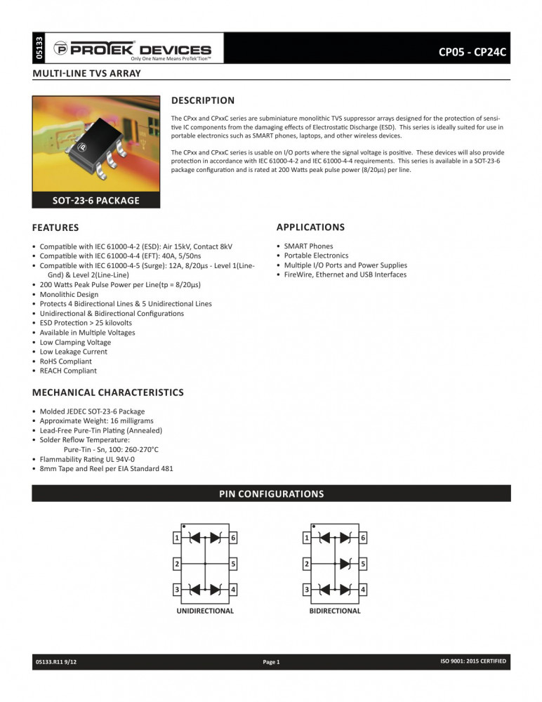 CP05-LF-T7 datasheet page 1