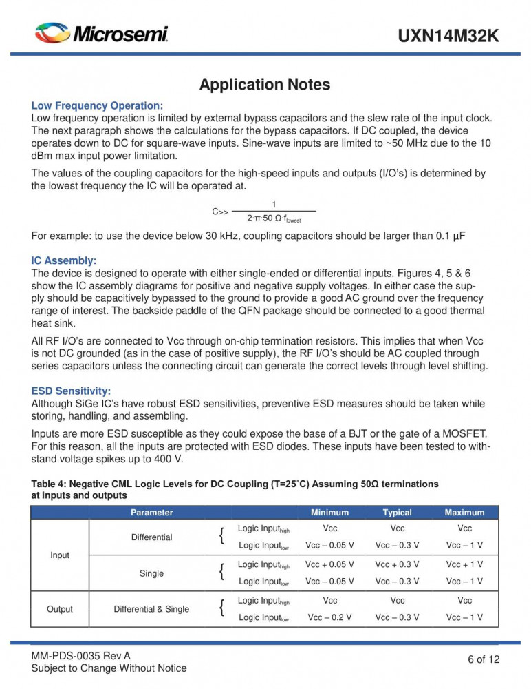 Datasheet page 6