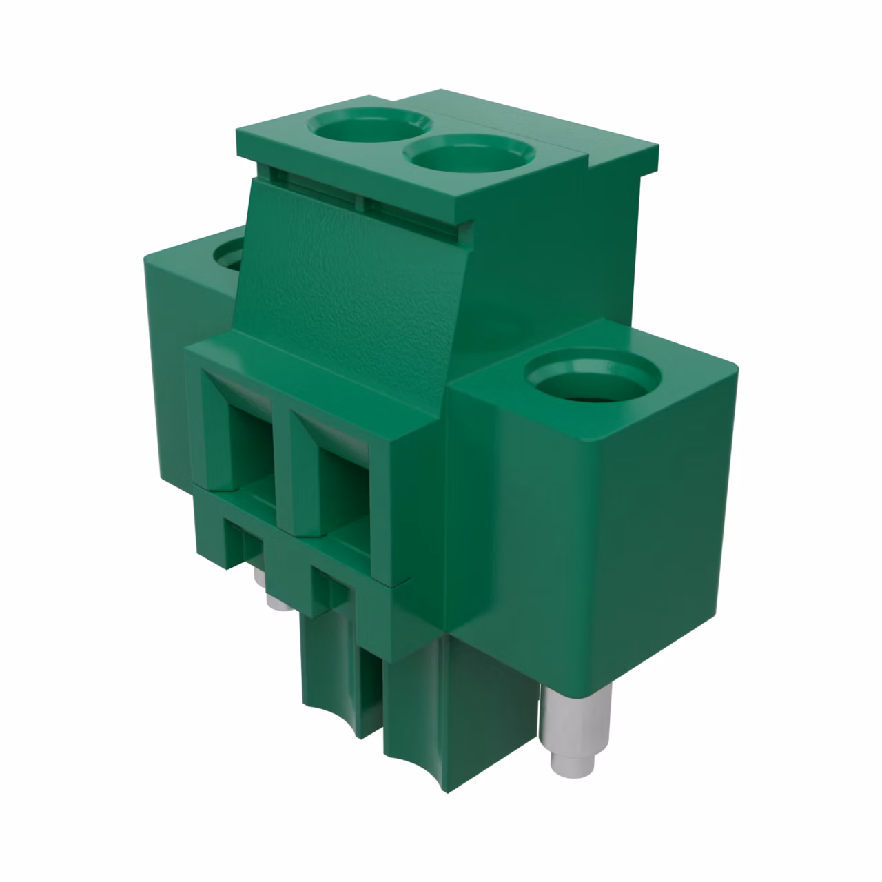 3.81mm Pitch Eurostyle Vertical Plug, with Retention Screws, Rear Wire Entry, Green Housing, 2 Circuits for sale