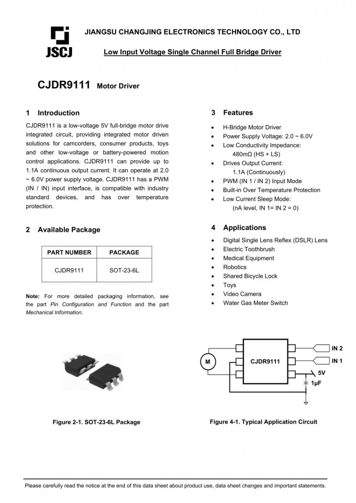 CJDR9111 datasheet page 1