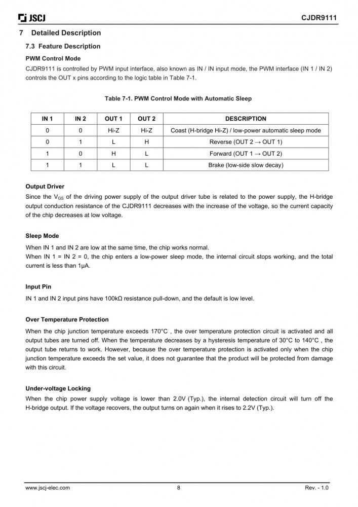 CJDR9111 datasheet page 8