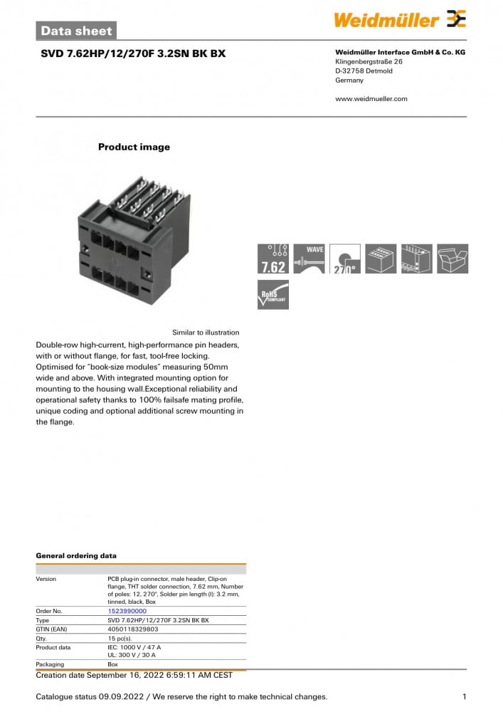 WEIDMULLER 1523990000 document page 1