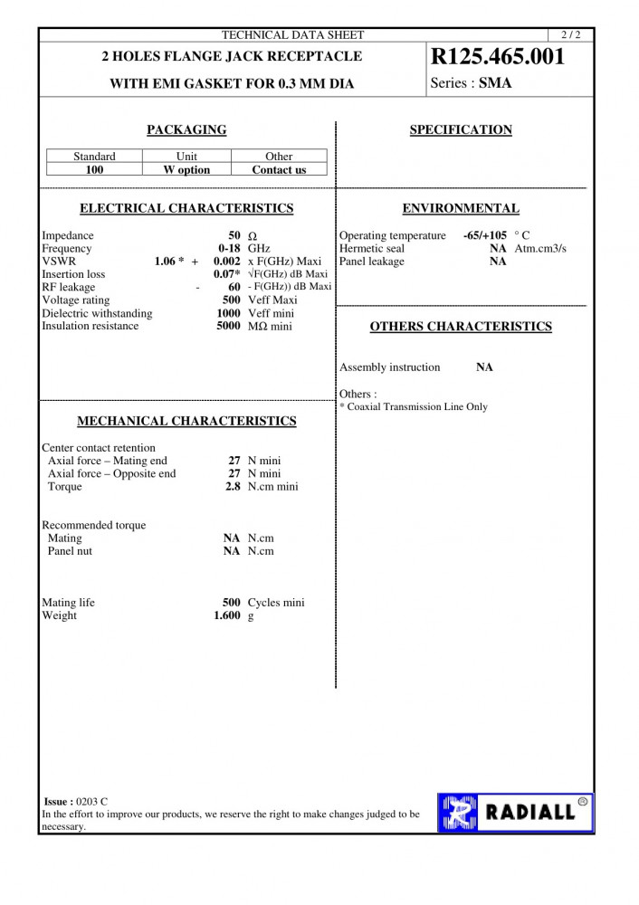R125465001 technical document, page 2