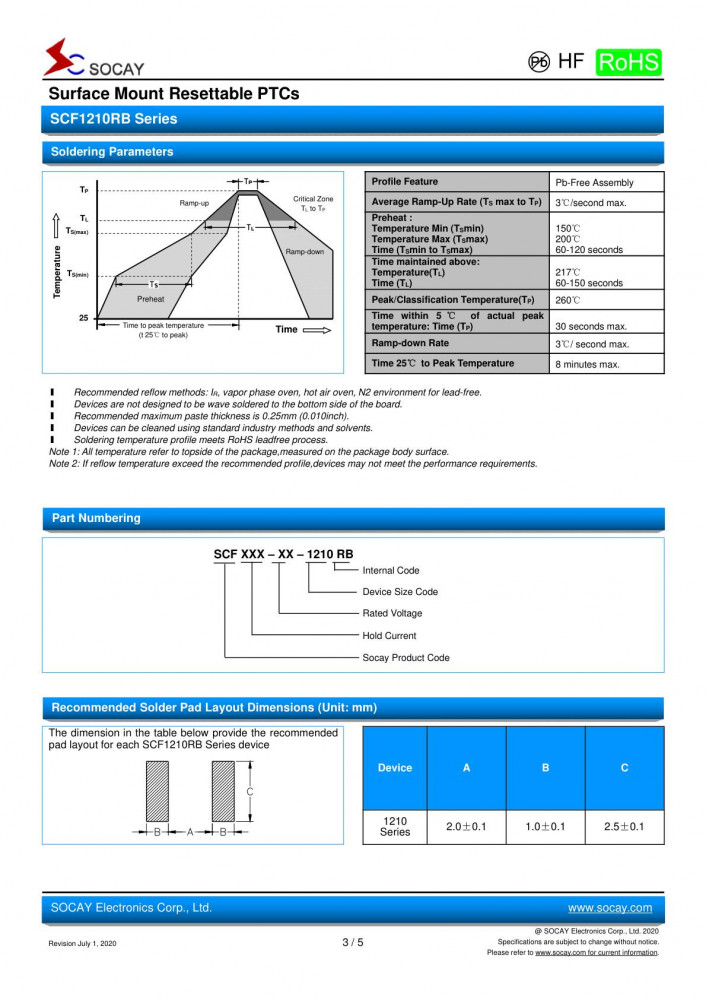SCF1210RB datasheet page 3