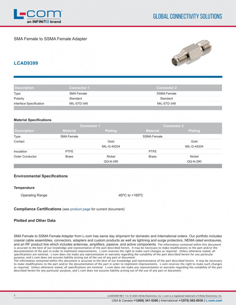 L-com LCAD9399 technical document page 2