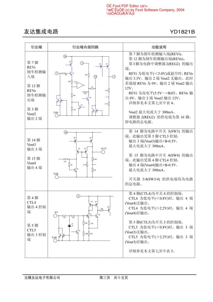 YD1821B datasheet page 3