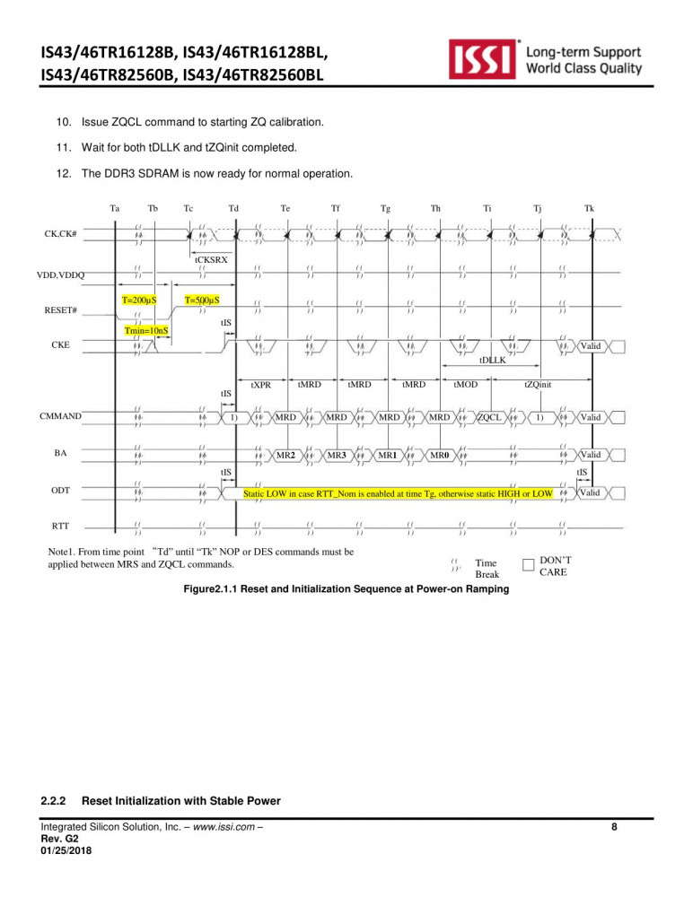 ISSI DDR3 SDRAM datasheet page 8
