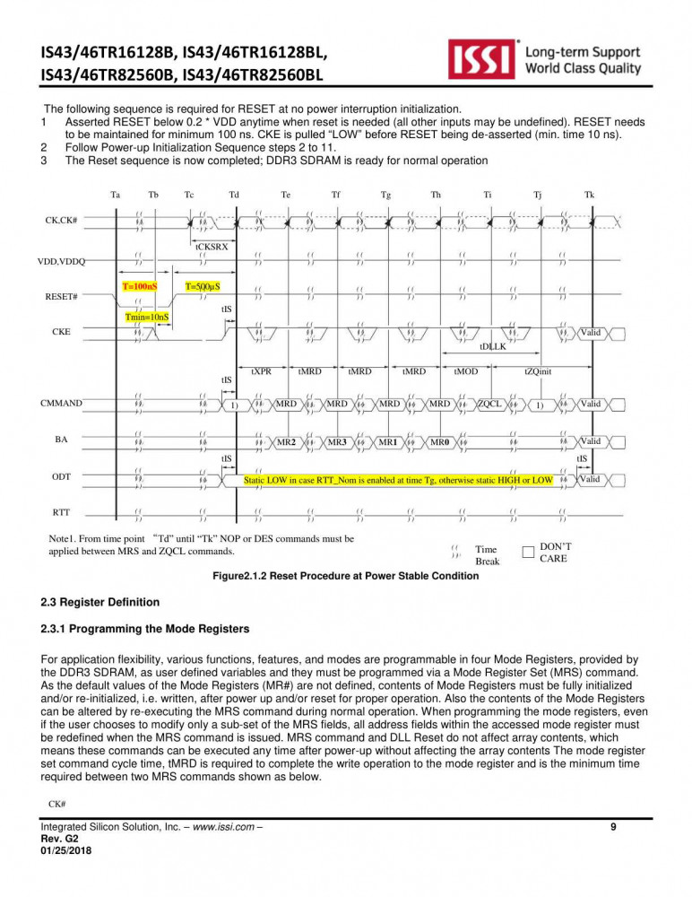 ISSI DDR3 SDRAM datasheet page 9