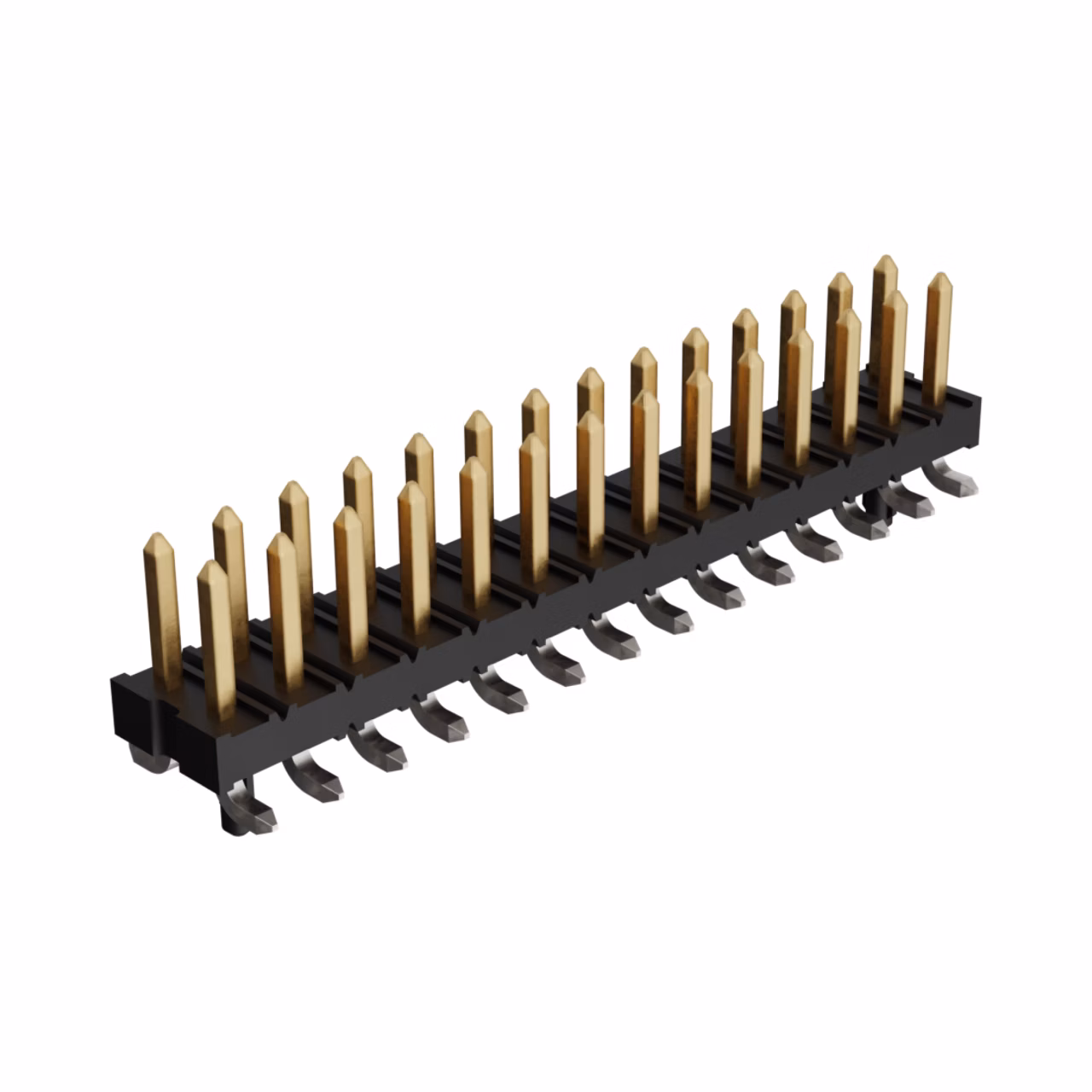 Milli-Grid Header, Vertical, Surface Mount, 34 Circuits, 0.76µm Gold (Au) Plating, Mating Pin Length 3.80mm, with Pegs, Tube, Lead-Free