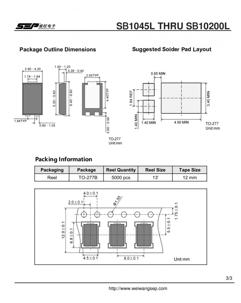 SEP SB1045L datasheet page 3