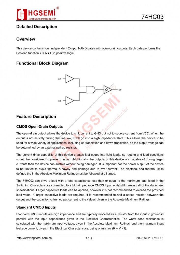74HC03M/TR datasheet page 7