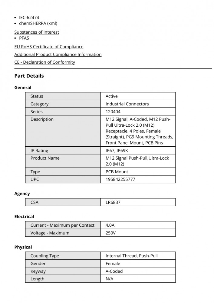 Molex product specification document image, page 2