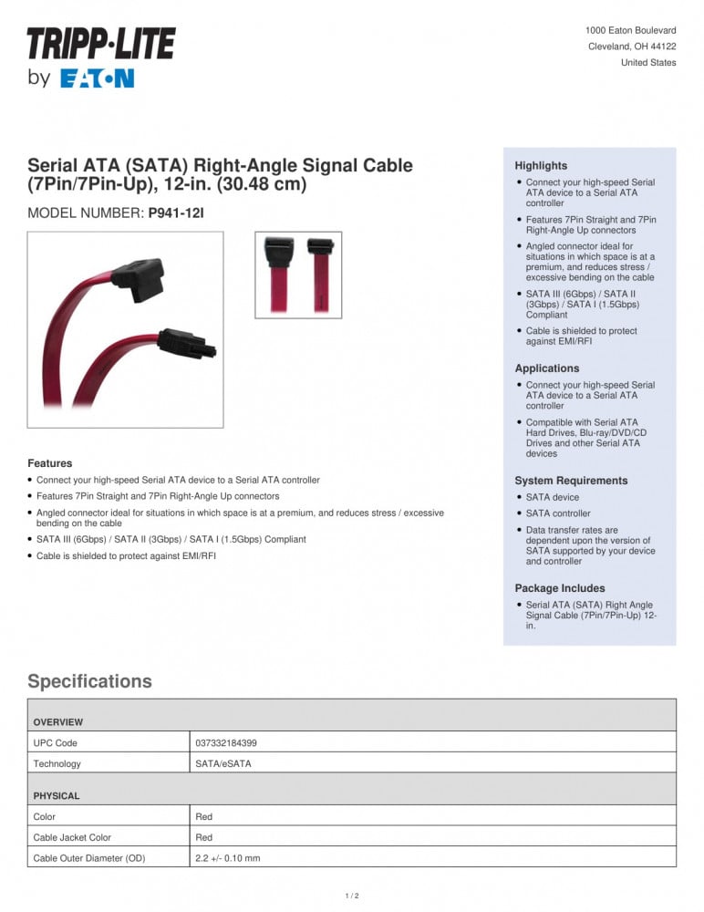 P941-12I technical document page 1