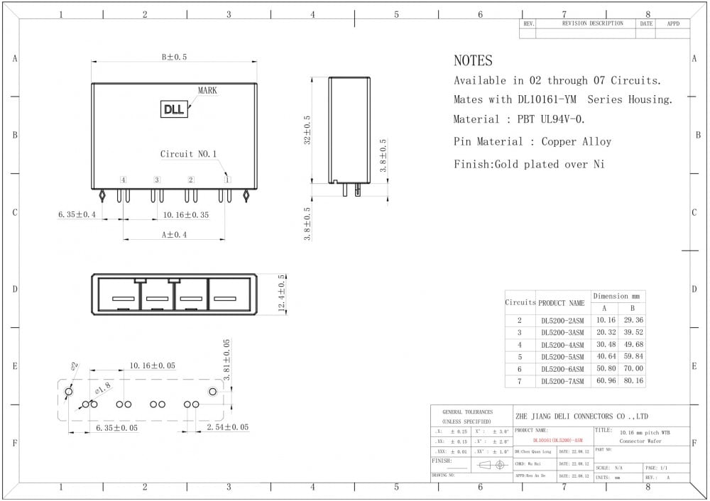 DL5200-T-XG technical document page 2
