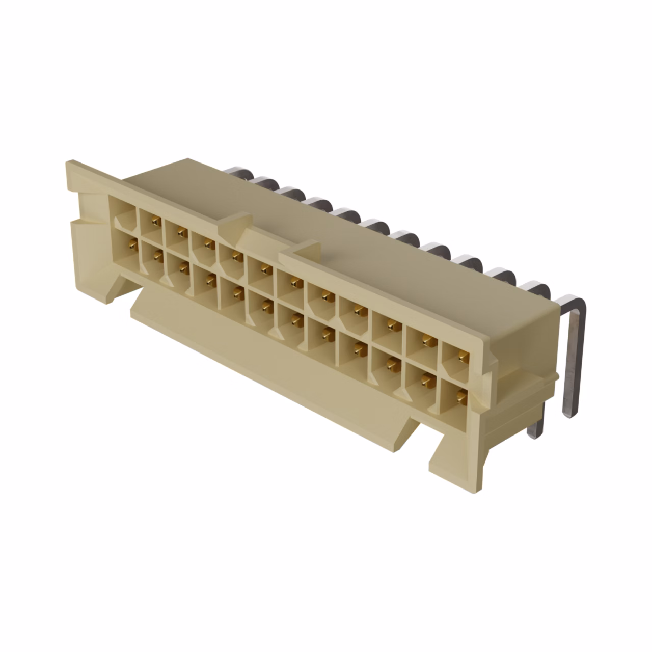 Mini-Fit BMI First Mate / Last Break Header, 4.20mm Pitch, Dual Row, Right-Angle, 24 Circuits, Nylon 6/6 UL 94V-0, Gold (Au) Plating for sale