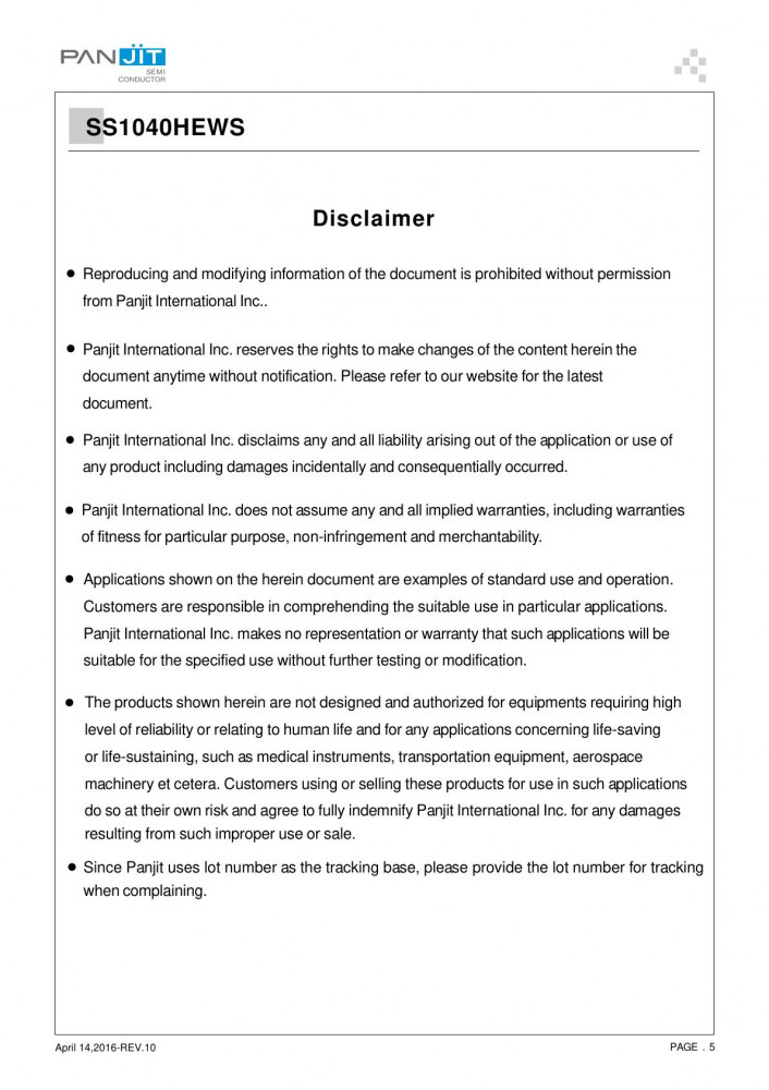 SS1040HEWS datasheet page 5