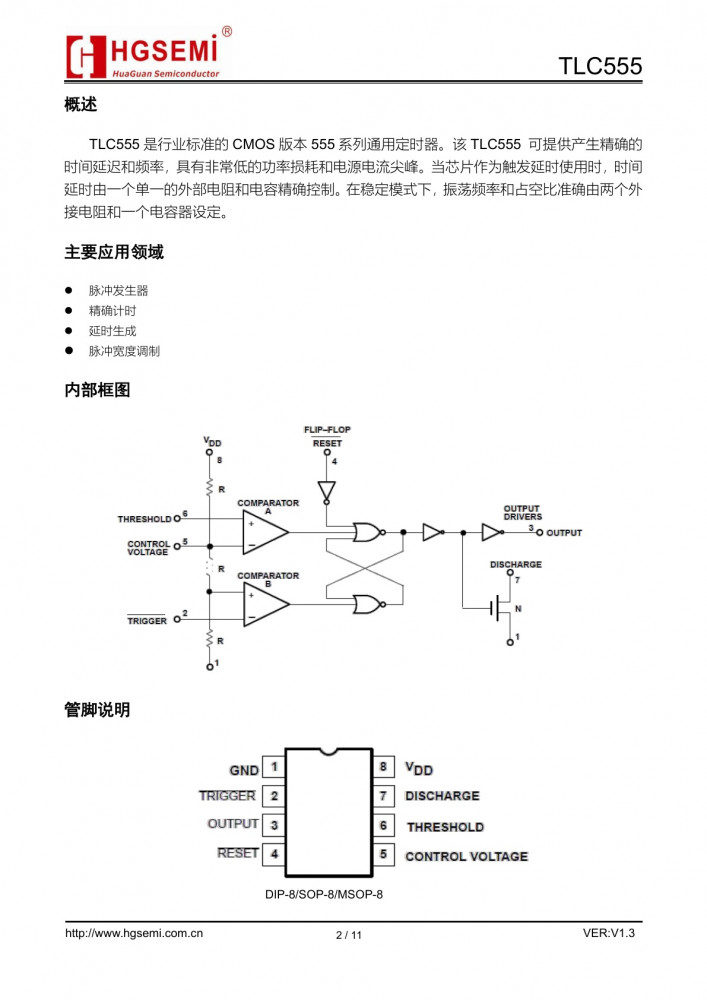 TLC555 datasheet page 2