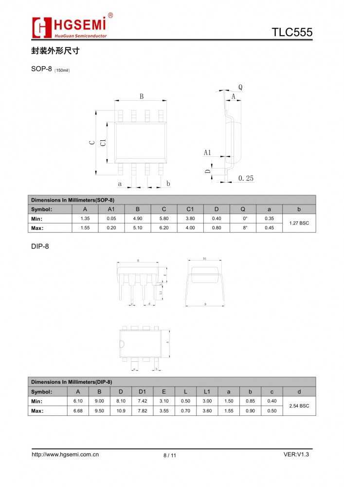 TLC555 datasheet page 8