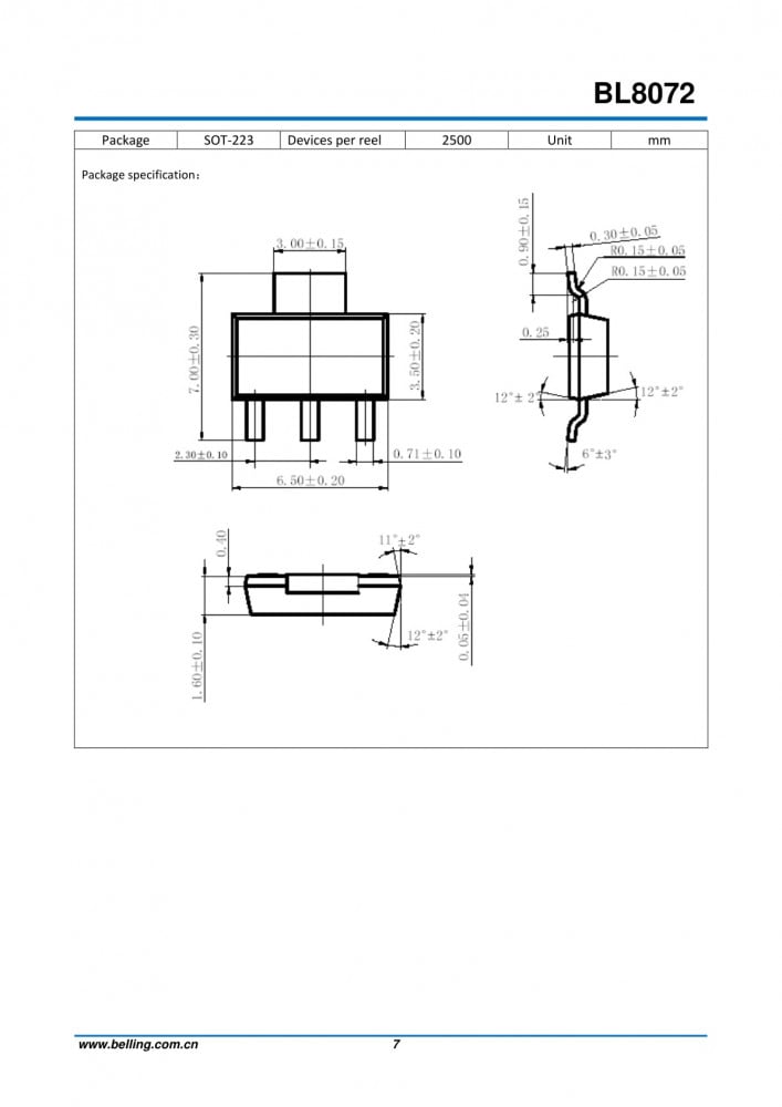 BL8072 datasheet page 7
