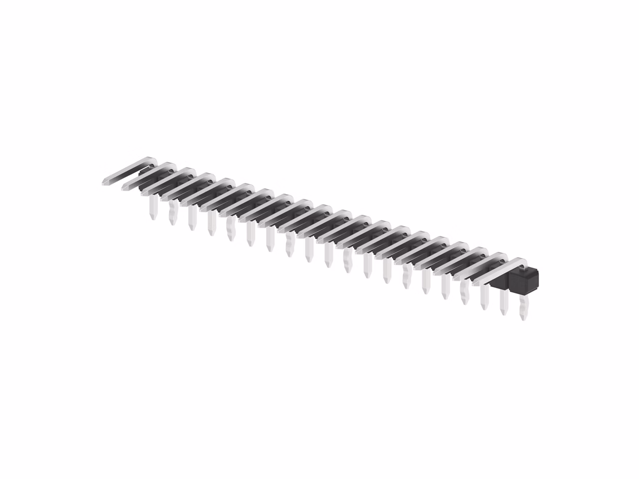 KK 254 Breakaway Header, Right-Angle Surface Mount Compatible, 10 Circuits, Tin (Sn) Plating, Mating Pin Length 6.20mm, Bag