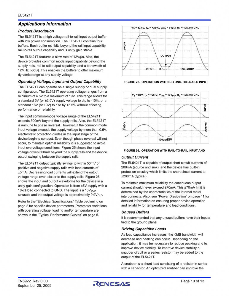 EL5421T datasheet page 10