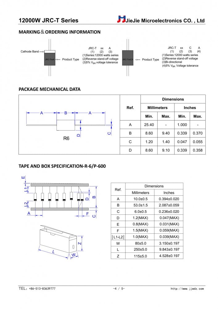 JRC-T36A datasheet page 4