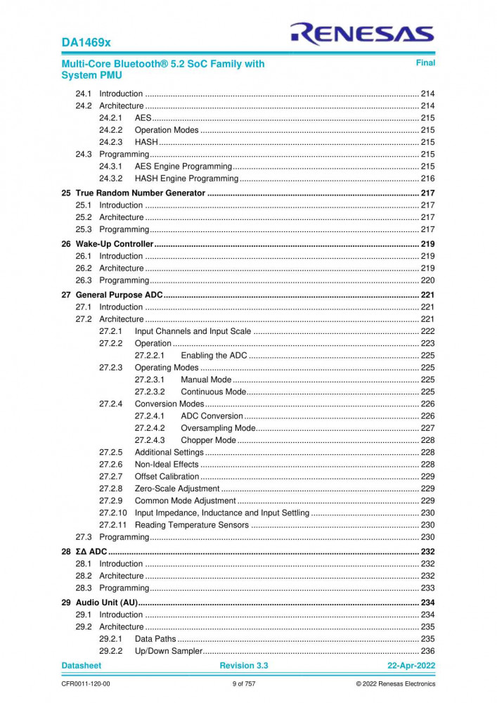 DA1469x datasheet page 9