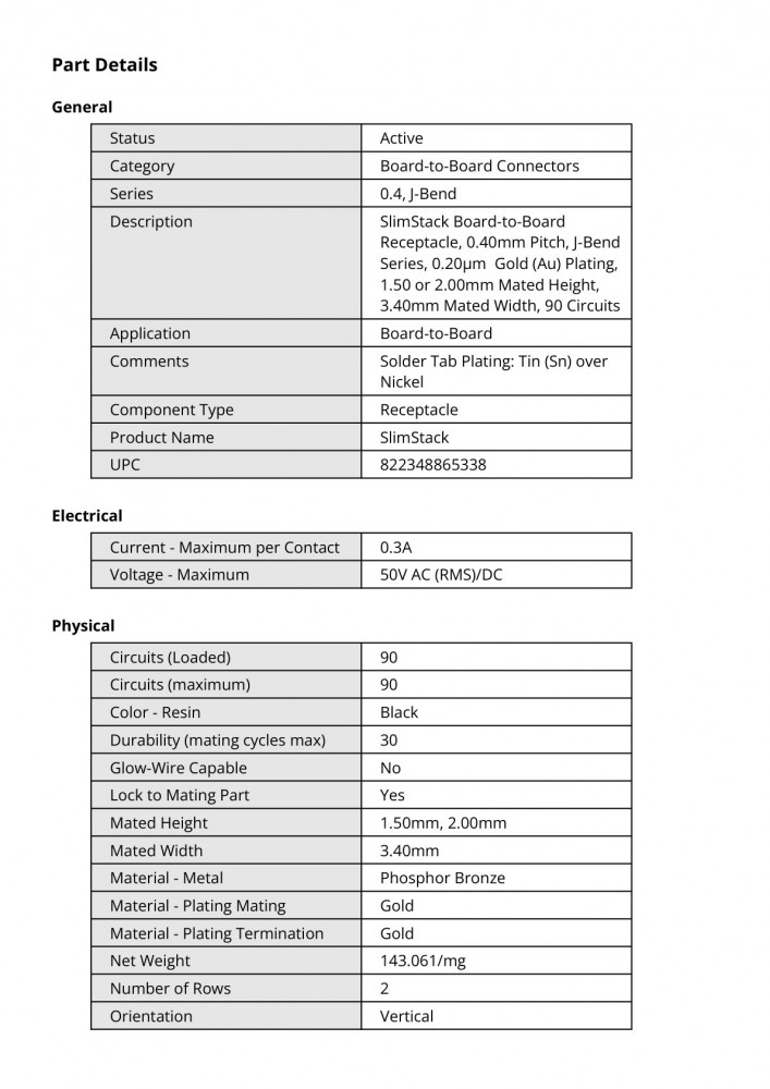 Technical document image 2 for MOLEX 513380974