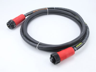 Mini-Change C-Size Double-Ended Cordset, 12 Poles, Male (Straight) to Female (Straight), 16 AWG, Yellow TPE Cable, 54.0m (177.12') Length