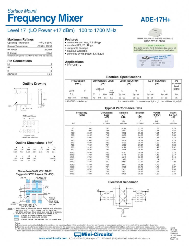 ADE-17H+ technical document page 1